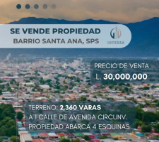 Terrenos en venta en Barrio Santa Ana, San Pedro Sula | Quierocasa.hn
